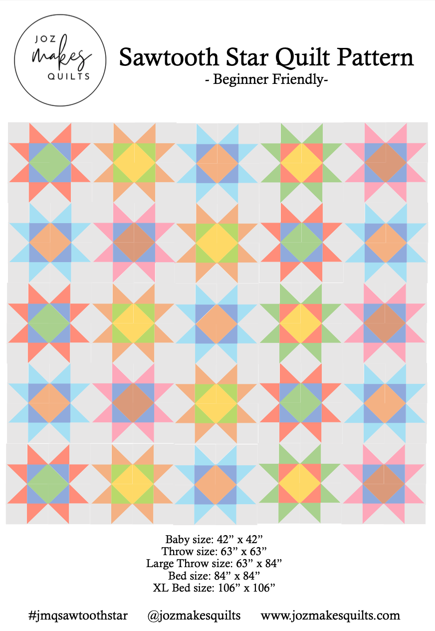 Sawtooth Star Quilt Pattern – Joz Makes Quilts